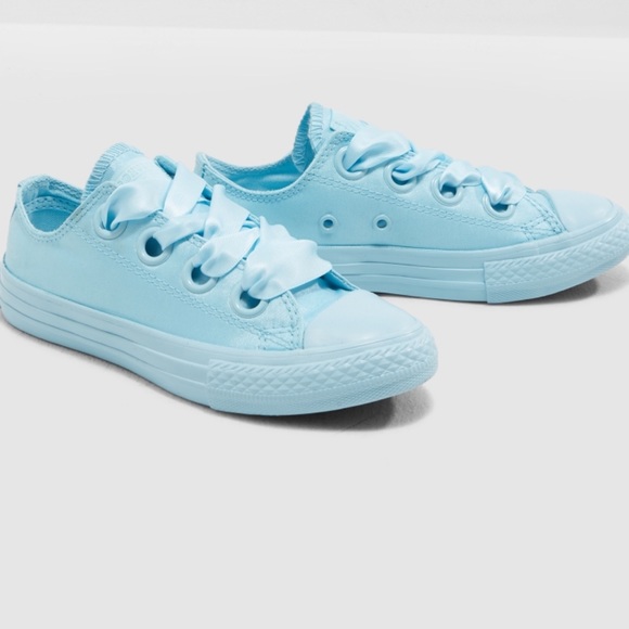 Converse | Shoes | Converse All Star Big Eyelet Satin Baby Blue ...